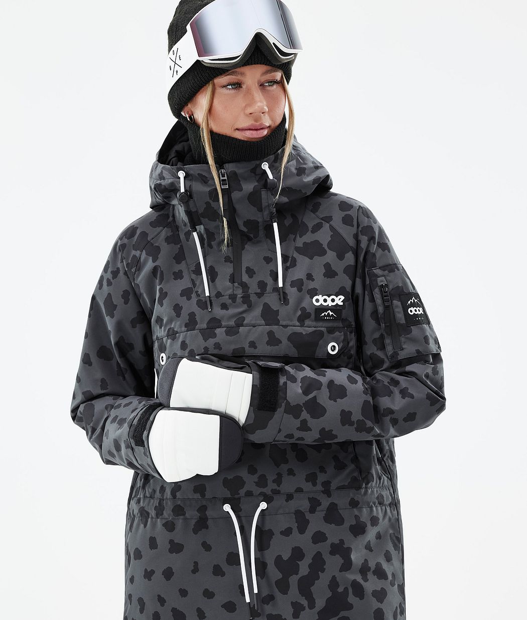 Dope Annok W Skijakke Dame Dots Phantom - Grå | Ridestore.no