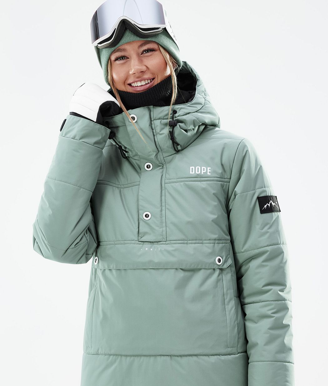 Dope Puffer W Skijakke Dame Faded Green - Grønn | Ridestore.no